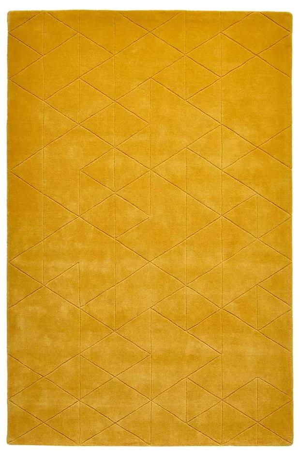 Hořčicově žlutý vlněný koberec Think Rugs Kasbah, 150 x 230 cm