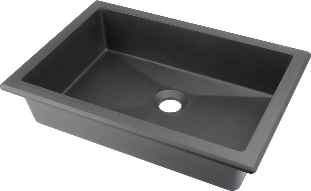 Deante Correo, granitové umyvadlo 500x350x140 mm, antracitová metalíza, DEA-CQR_TU5U