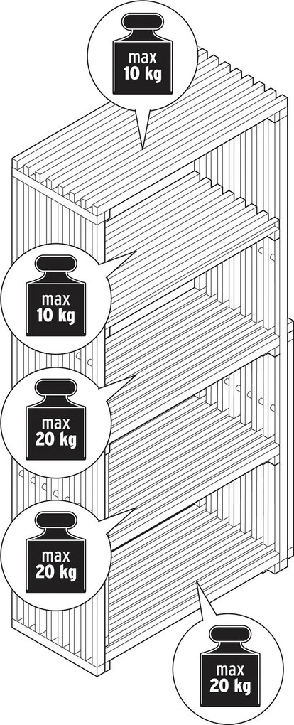 Tchibo - Výsuvný regál »Fleksibel«