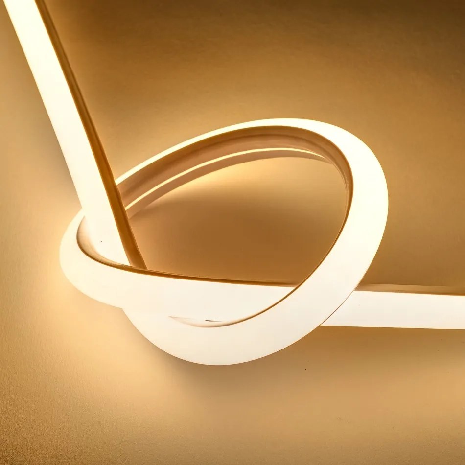 Easy Fix LED Neon hadice venkovní, 50 m, D-TYP jednostranný, teple bílá, 3000 diod, bílý kabel, IP44, cívka