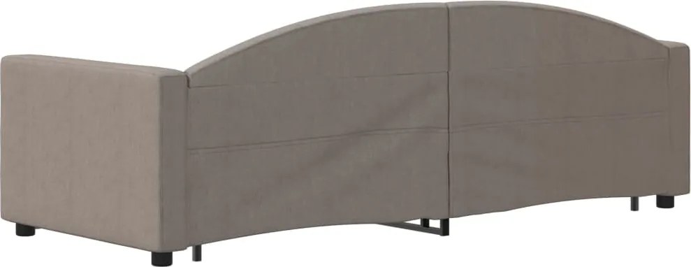 Válenda s přistýlkou a zásuvkami taupe 80 x 200 cm textil 3197222