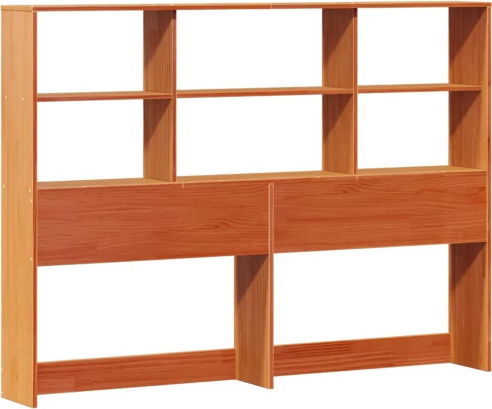 Postel s knihovnou bez matrace 140 x 190 cm masivní borovice 3323001