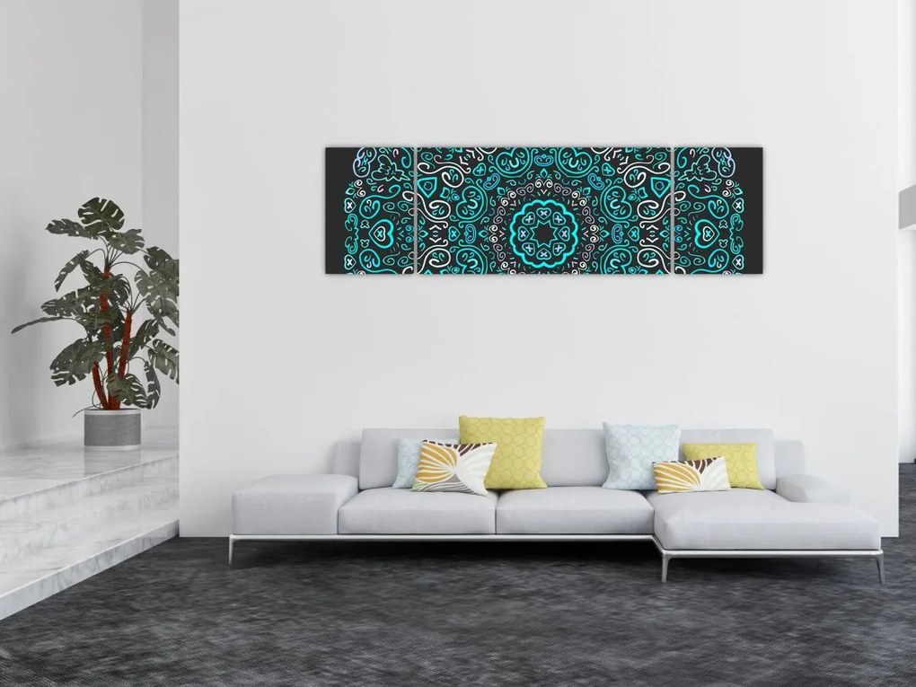 Obraz ornamentální abstrakce (170x50 cm)