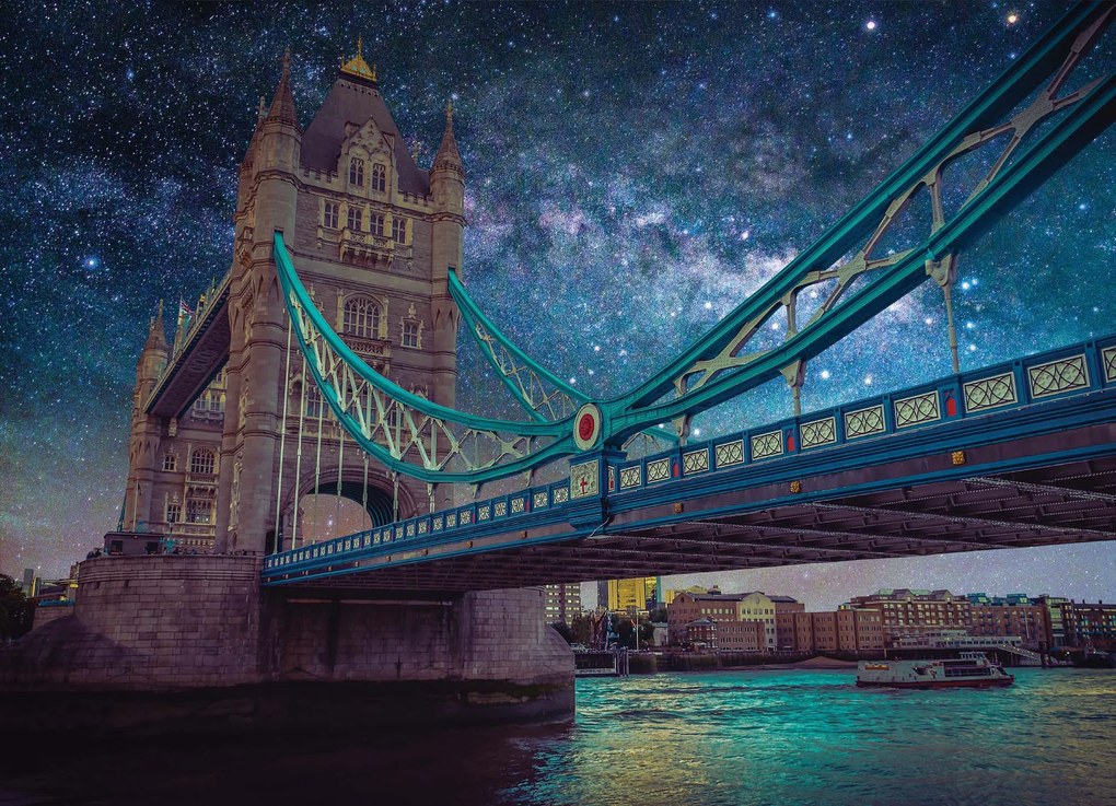 Malvis ® Tapeta Noční Tower Bridge Vel. (šířka x výška): 432 x 290 cm