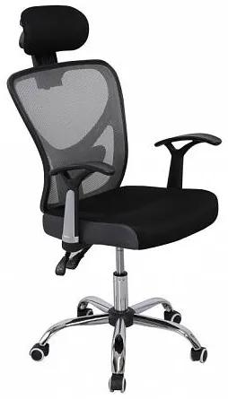 Kancelářská židle, síťka černá / šedá, GRISEL