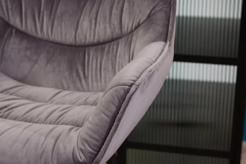 Barová židle The Dutch comfort grey velvet/ 41442