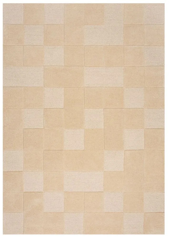 Flair Rugs koberce Kusový koberec Moderno Checkerboard Natural - 160x230 cm