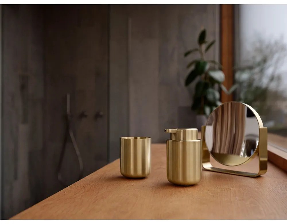 Dávkovač mýdla z nerezové oceli v mosazné barvě 250 ml Ume Brass – Zone