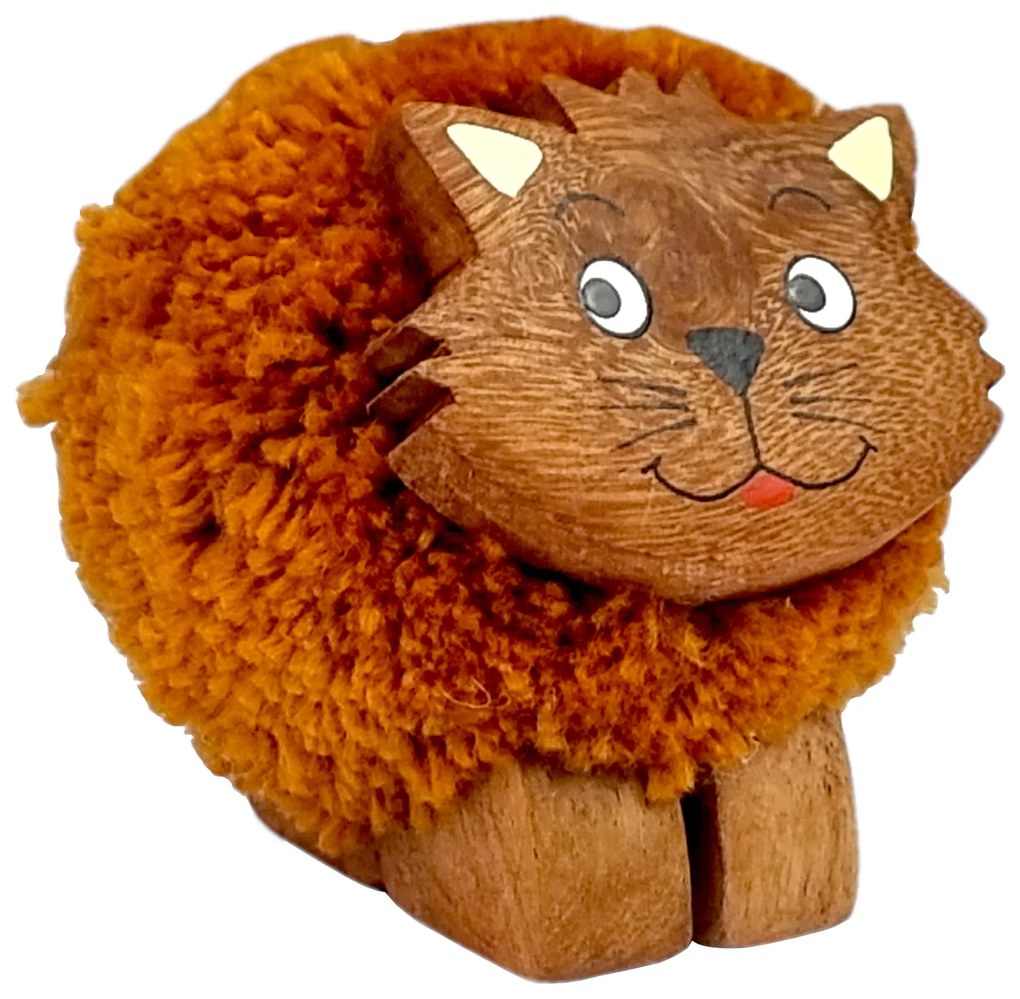 2Kids Toys Dřevěná figurka XL pompon Kočka