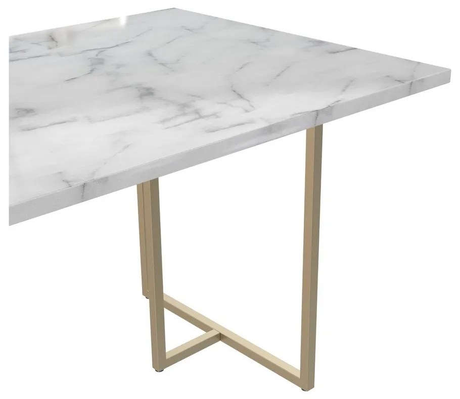 Jídelní stůl s deskou v dekoru mramoru 90x160 cm Astor – CosmoLiving by Cosmopolitan