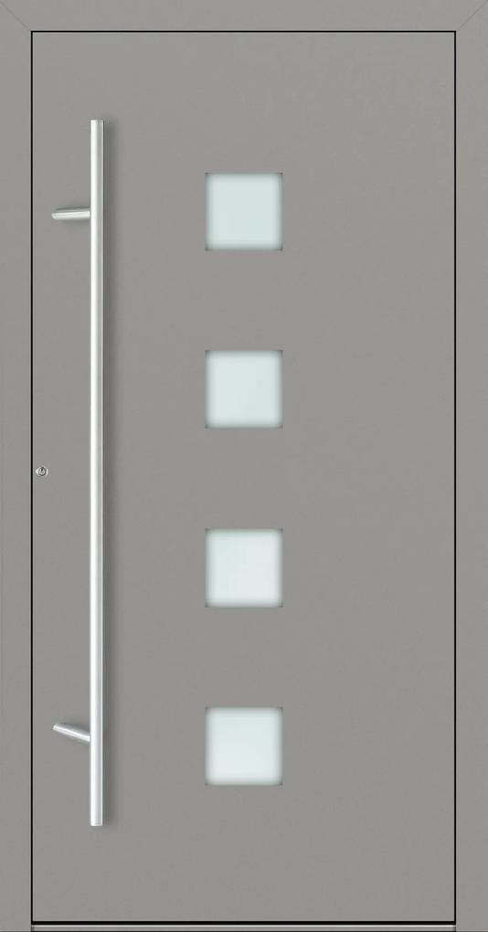 Hliníkové vchodové dveře FM Turen Premium P90 M03 šedá/bílá RAL9007/9016 Orientace dveří: Levé, otevírání dovnitř, Standardní rozměr dveří včetně rámu: 100 cm x 200 cm - vnější rozměr rámu