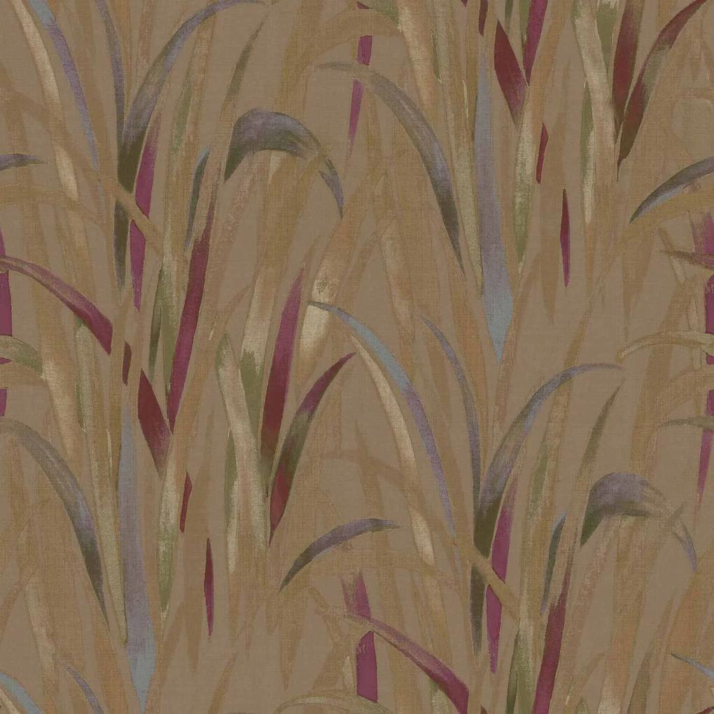 Písková vliesová tapeta na zeď, listy trávy, 26408, Thai, Cristiana Masi by Parato