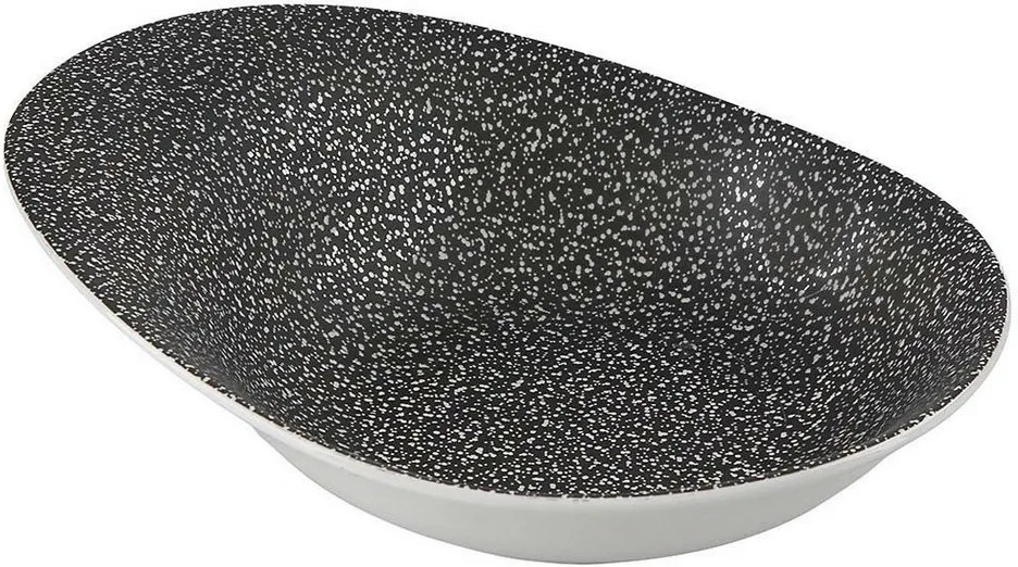 Altom Salátová mísa Granit 25,5 x 20 x 9,5 cm, černá