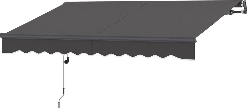 Sklopná markýza Outsunny s elektrickým kličkovým mechanismem - výškově nastavitelná, UV 30+ ochrana pro balkon - šířka 300 cm, tmavě šedá | Aosom