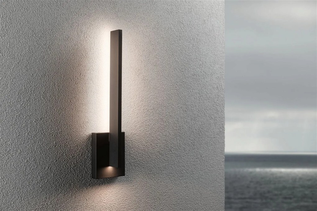 P 94786 LED venkovní nástěnné svítidlo Levka IP44 115x80mm 3000K 13,5W 230V antracit hliník - PAULMANN