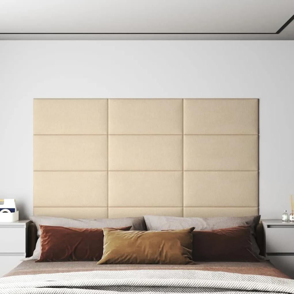 vidaXL Nástěnné panely 12 ks 60 x 30 cm textil 2,16 m² [343844] Barva: Světle žlutá