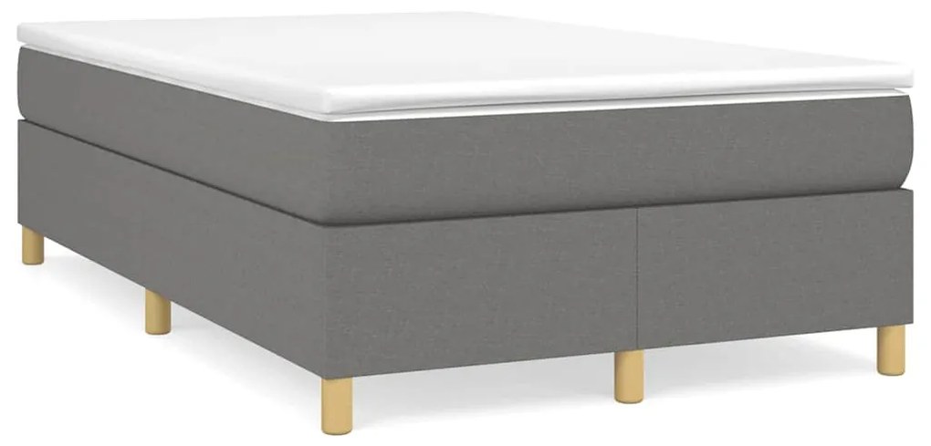 Box spring postel s matrací tmavě šedá 120x190 cm textil 3269691
