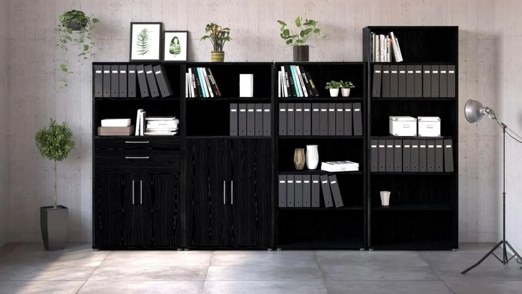 Knihovna Office 80400/155 černá