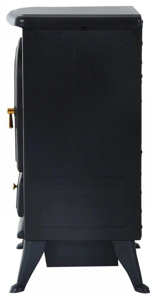 Elektrický krb na zeď LED GOLETO HOMCOM BLACK 950/1850W