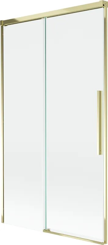 Mexen Rox, 2-křídlová posuvná vanová zástěna 100 x 150 cm, 8mm čiré sklo, zlatý lesklý profil, 8C9-100-001-50-00