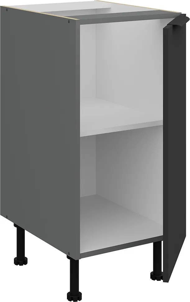ARIA ab | dolní skříňka 40 D 1F policová | 40 cm | ANTI FINGERPRINT povrch | antracit/černá