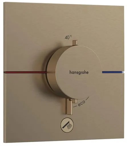 Hansgrohe ShowerSelect Comfort E Termostatická podomítková baterie jednocestná, kartáčovaný bronz 15575140