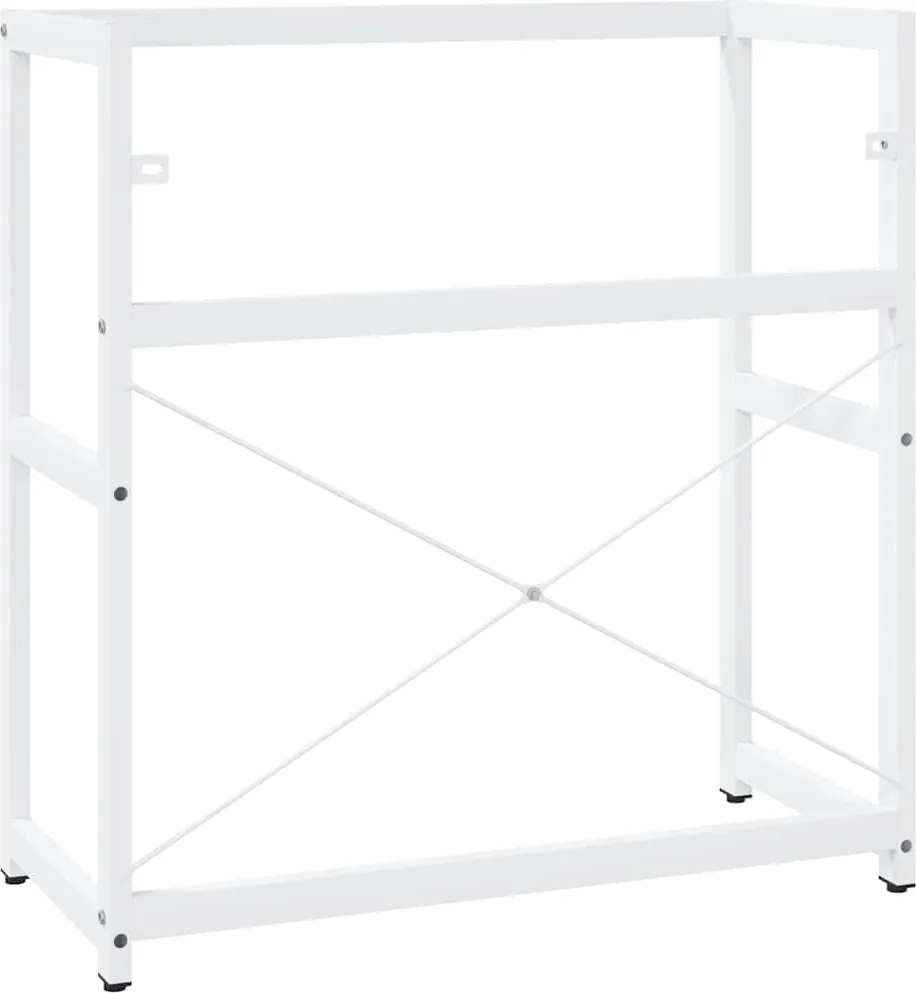 Koupelnový regál pod umyvadlo bílý 79 x 38 x 83 cm železo 338498