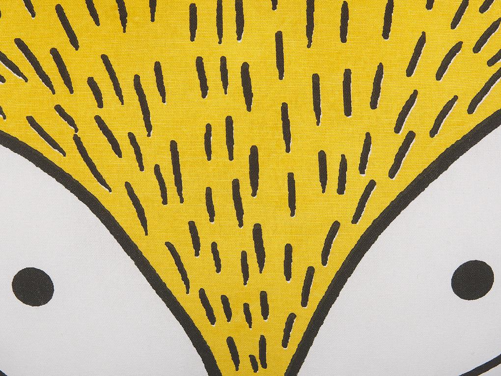 Polštář pro děti 50 x 40 cm žlutý VADODARA Beliani