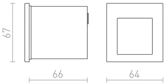 RED - Design Rendl-R12015 - LED Venkovní vestavné svítidlo TESS LED/3W/230V IP54