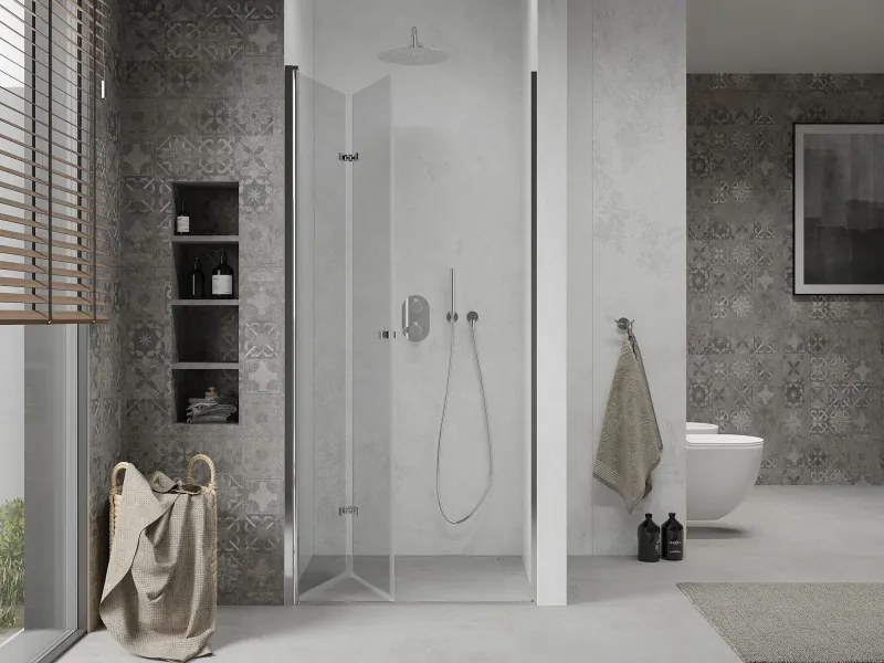 Mexen Lima skládací sprchové dveře 70 cm, transparentní, chrom - 856-070-000-01-00