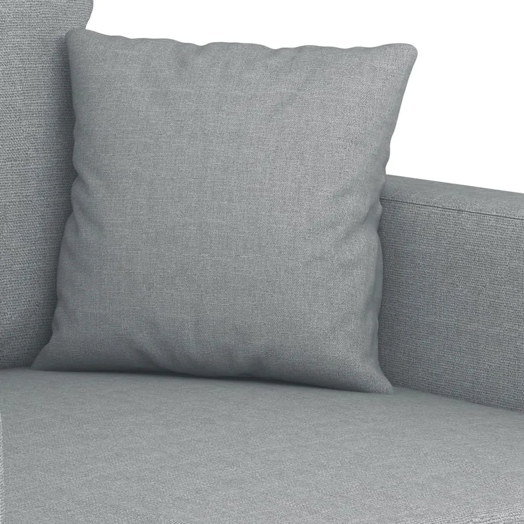 3dílná sedací souprava s polštáři světle šedá textil 3201632