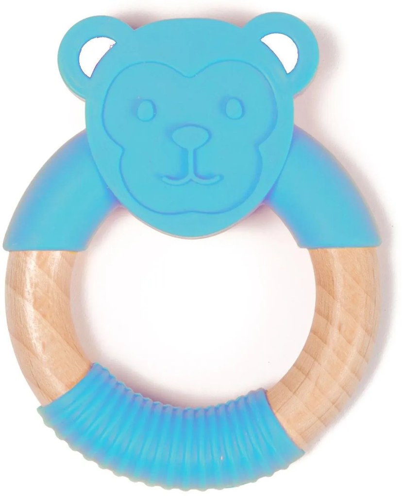 Kousátko bo jungle kousátko b-teether animal wood blue monkey