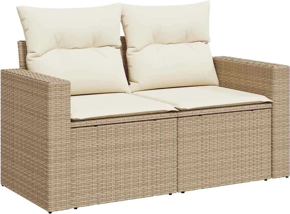 Sada zahradních pohovek 8 pcs Béžová polyratan 3361561