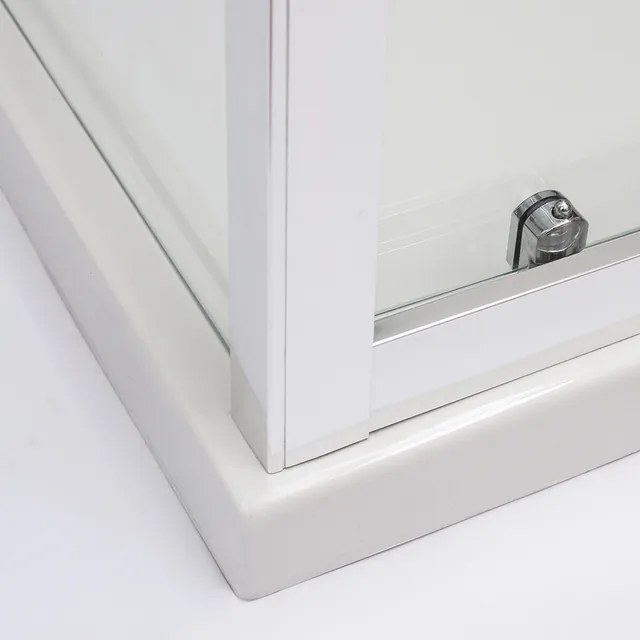 Roltechnik Outlet Posuvné sprchové dveře OBD2 s pevnou stěnou OBB Varianta: šířka dveří: 100 cm, šířka pevné stěny: 80 cm - (OBD2-100_OBB-80), Barva profilů a typ výplně: profily: brillant, výplň: transparent
