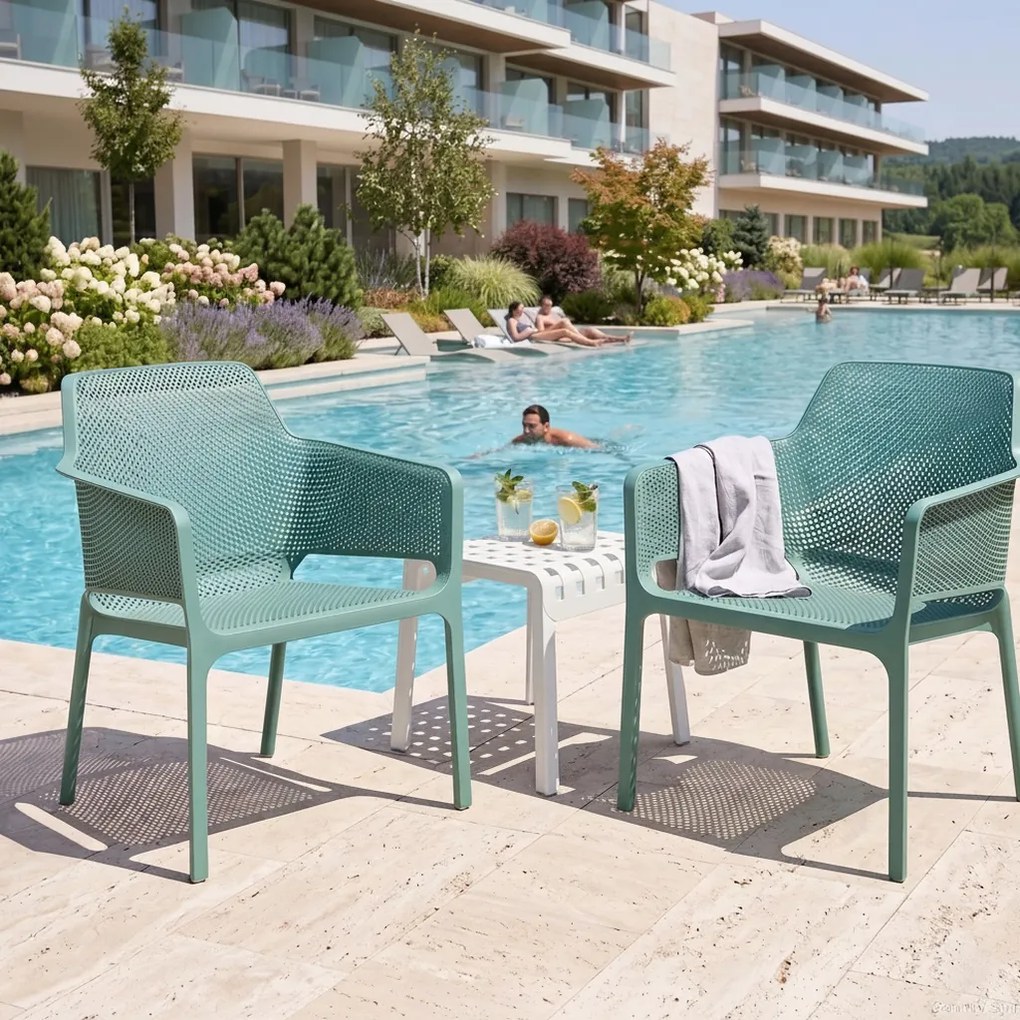 Nardi Plastové zahradní křesílko NET RELAX corallo