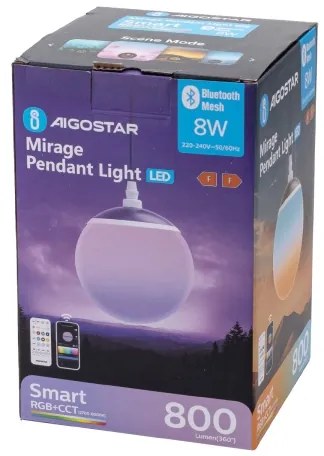 Aigostar - LED RGBW Stmívatelný lustr na lanku MESH LED/8W/230V + DO