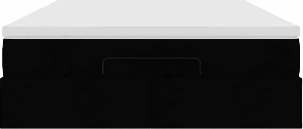 Osmanský rám postele s matrací černá 140x200cm umělá kůže 3311041