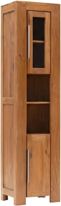 furniture-nabytek.cz - Vysoká skříňka Osvaro - Stříbrné kovové úchytky