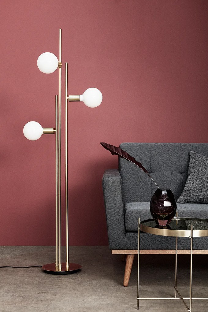 Hübsch Odkládací stolek REFLECT ø43 cm mosaz 930404