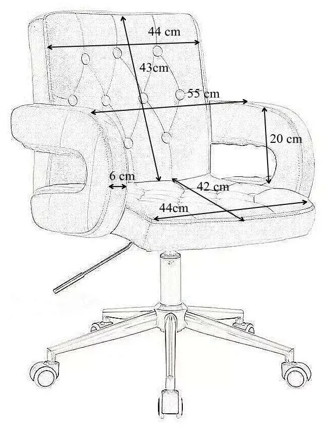 LuxuryForm DESIGN Židle BOSTON VELUR na černé podstavě s kolečky - modrá