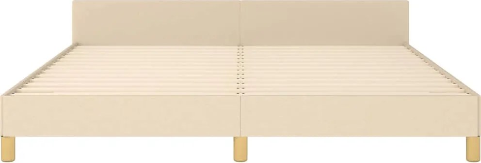 Rám postele bez matrace krémový 180 x 200 cm textil 3124916