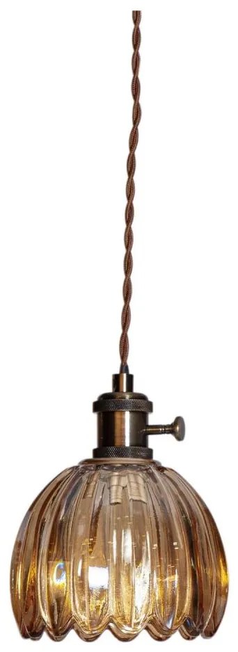 Cottex 8400100-5503 - Lustr na lanku NORA 1xE14/5W/230V hnědá 8400100-5503