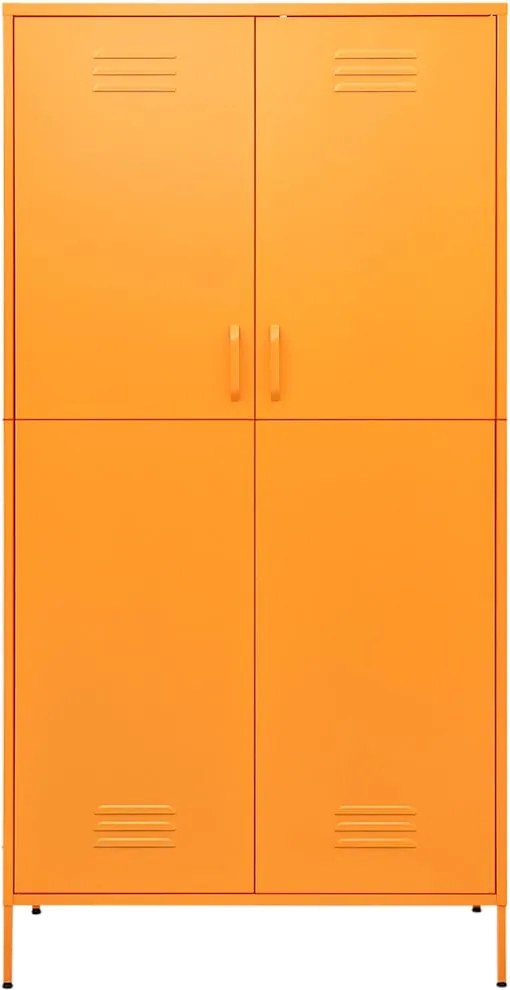 Šatní skříň hořčicově žlutá 90 x 50 x 180 cm ocel 336245