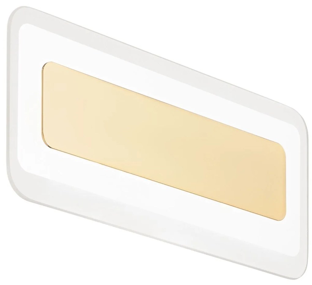 Linea Light Antille_S, nástěnné svítidlo z pískovaného skla a zlaté, 14W LED 3000K, délka 31cm