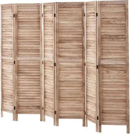 Přenosná dřevěná dělicí příčka 6 Panel pro oddělení místností