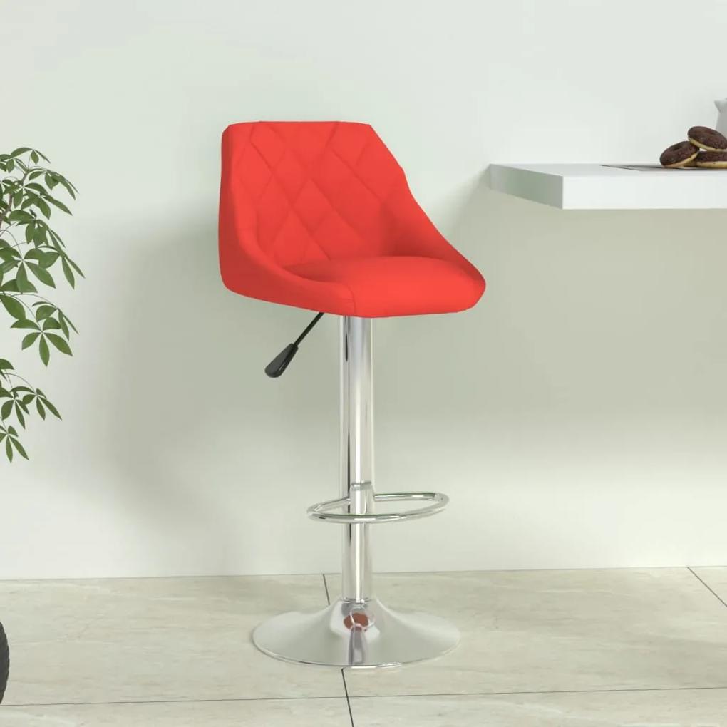 335171 vidaXL Barová stolička červená umělá kůže