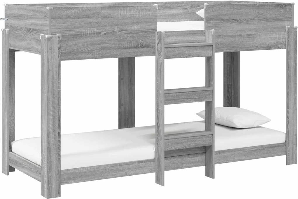 Patrová postel pro děti Šedá Sonoma 75 x 190 cm 3410544