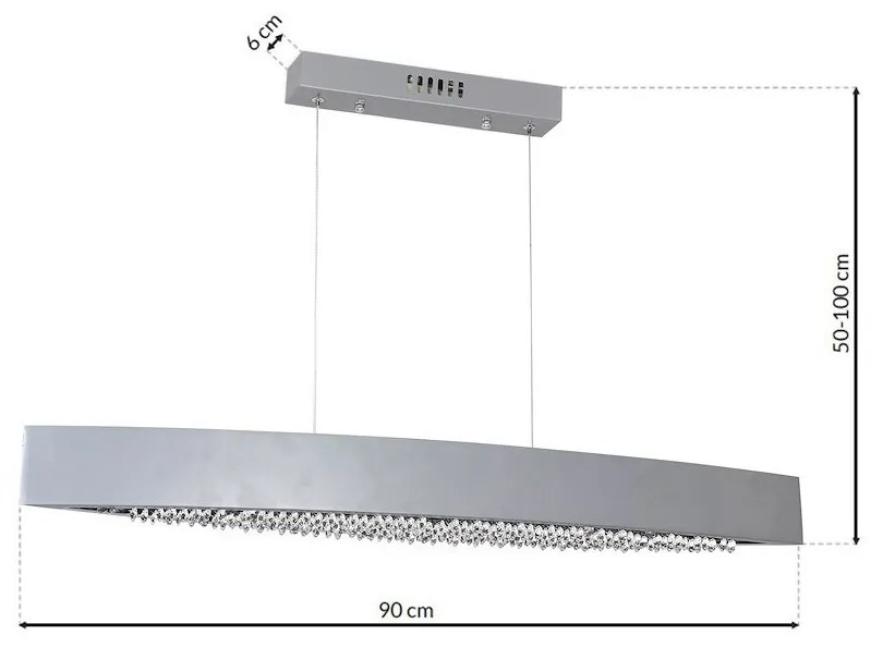 Závěsné LED svítidlo Bocca, 1x LED 24w, 4000k, s
