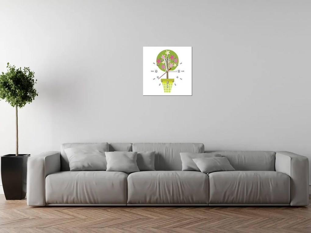 Gario Obraz s hodinami Malý stromeček Rozměry: 30 x 30 cm