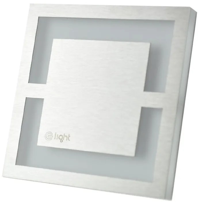 Schodišťové LED svítidlo Quadro, 1x LED 0,6w, 4000k, s